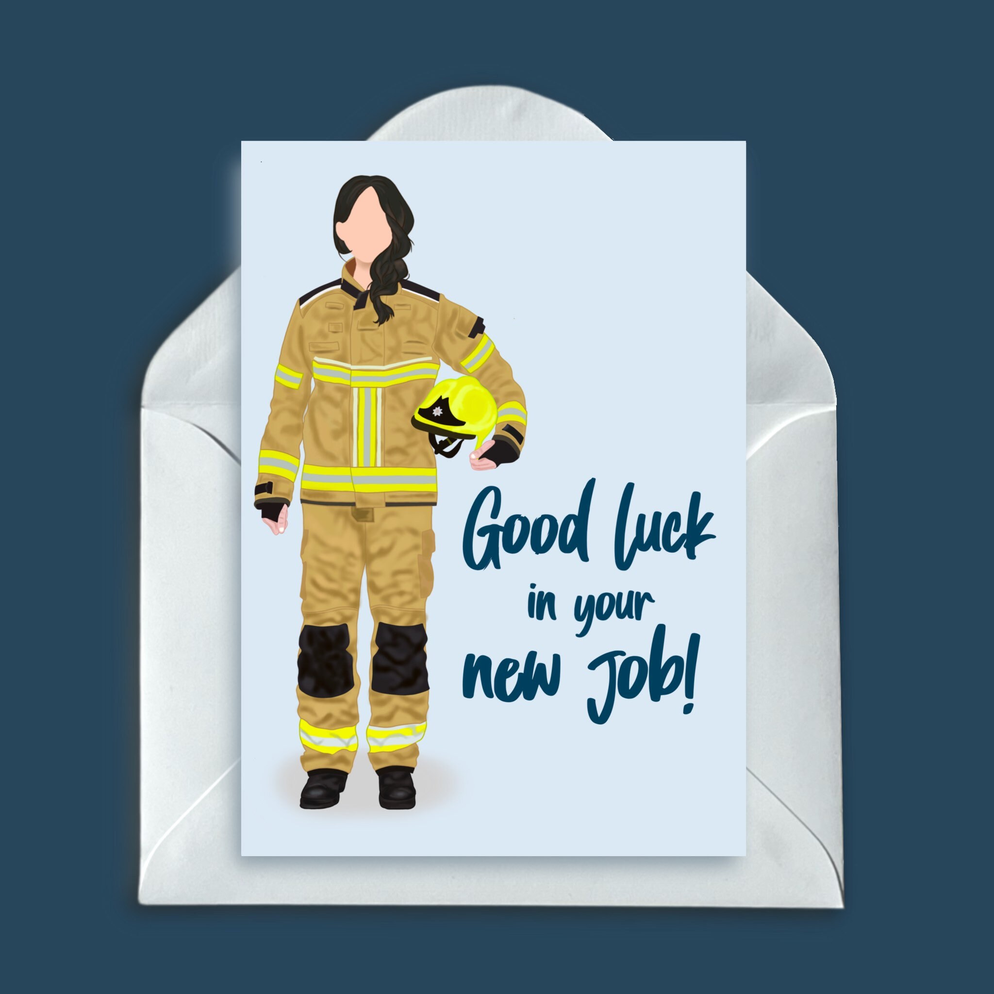 Firefighter New Job Card, Firefighter, Fireman, New Job, Good Luck in ...