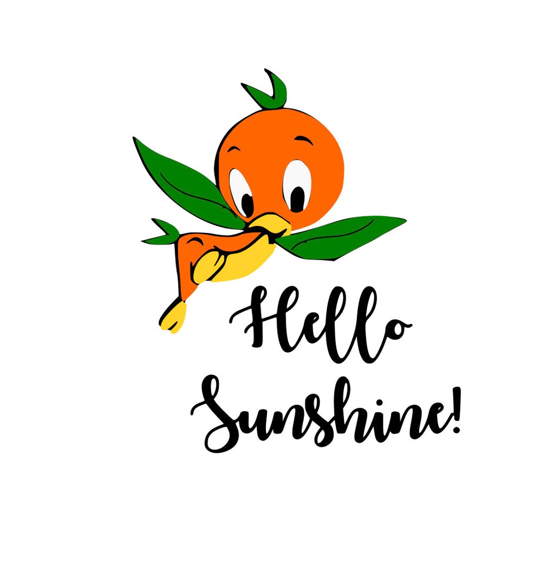 Florida Orange Bird Hello Sunshine Png Svg - Etsy