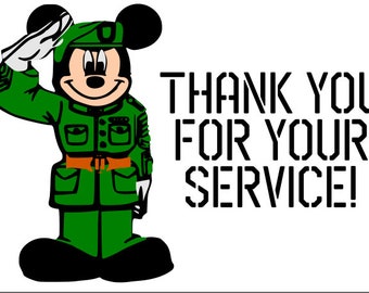 Mickey Mouse Army Svg - Etsy Israel