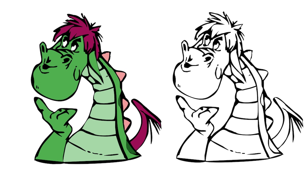 Thinking Elliot Dragon Svg - Etsy