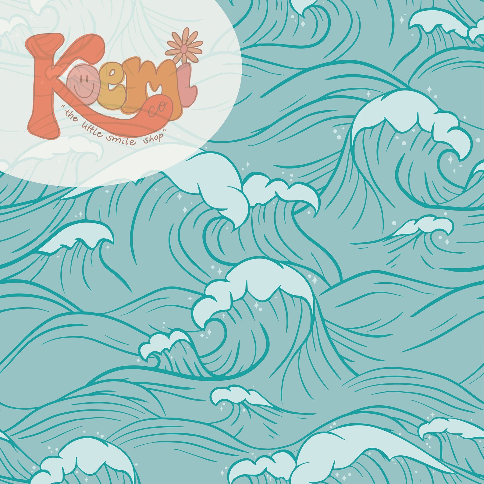 Blue Wave Surface Pattern, Seamless Repeat Pattern - Etsy