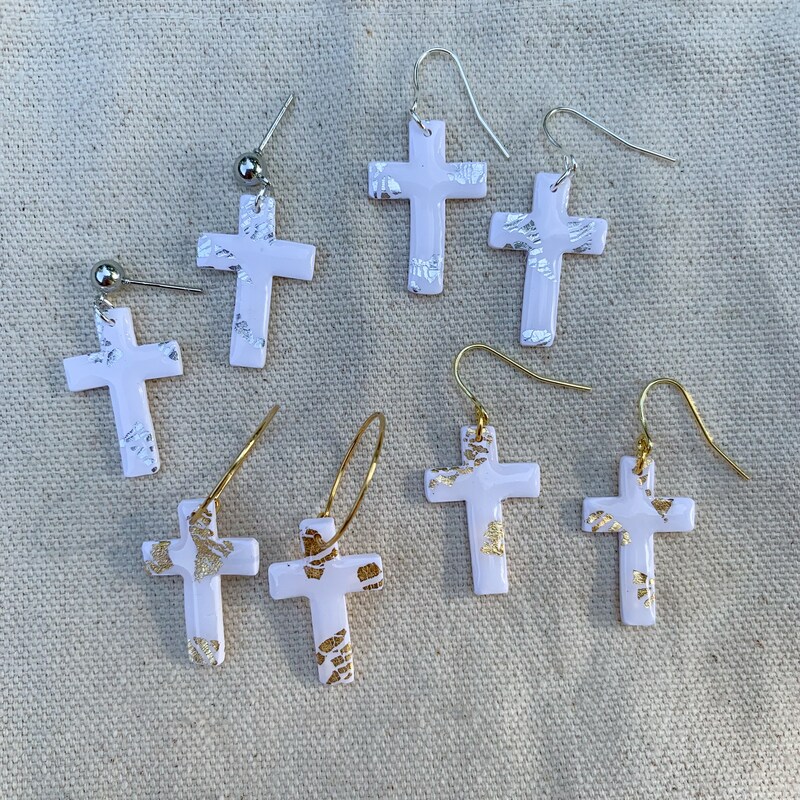 Easter Cross Earrings - Etsy