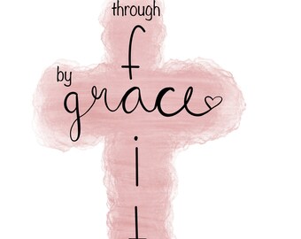 Grace Cross Tattoo - Etsy