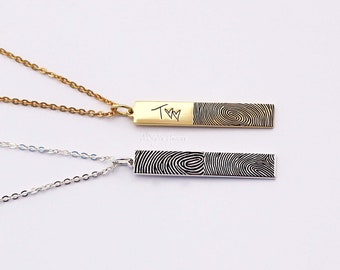Fingerprint necklace | Etsy
