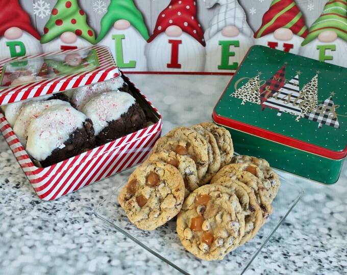 Gourmet Holiday Cookie Tin One Dozen, Christmas Tin, Christmas Cookies ...
