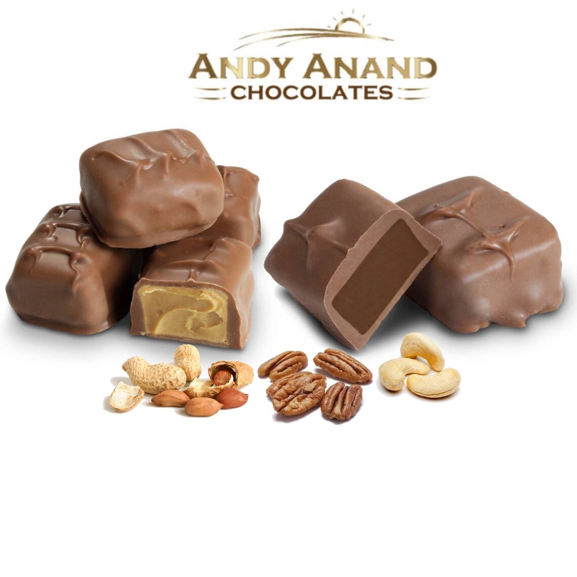 Andy Anand Sugar Free Belgian Chocolate Mega Bridge of Cashew | Etsy