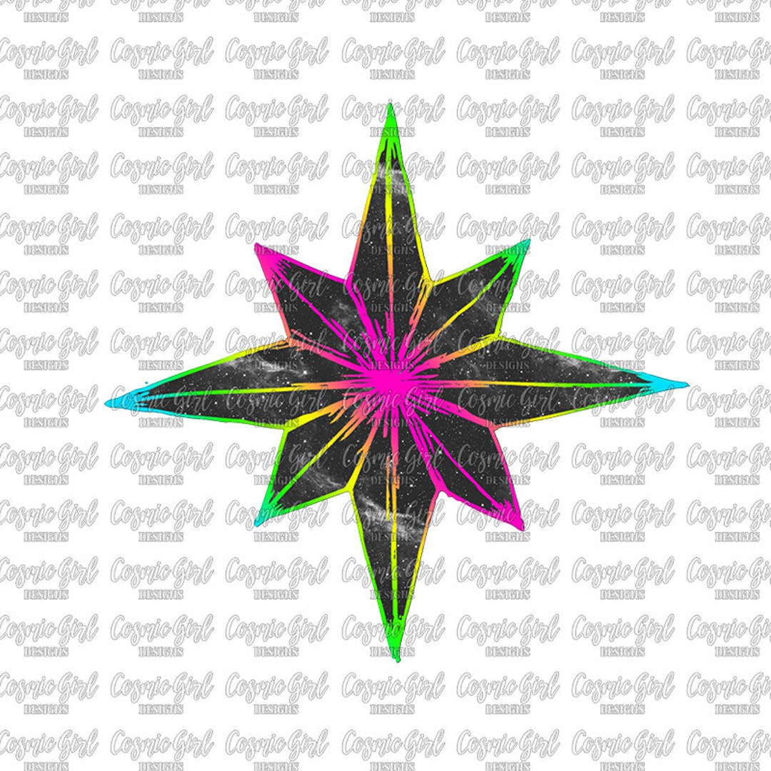 Rainbow Star Sublimation Design Vintage Celestial Star - Etsy