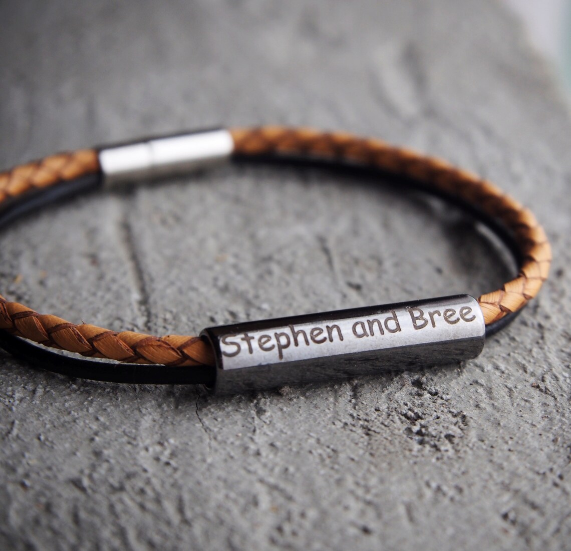 Mens Coordinates Bracelets Two Strip Leather Coordinates Bracelets