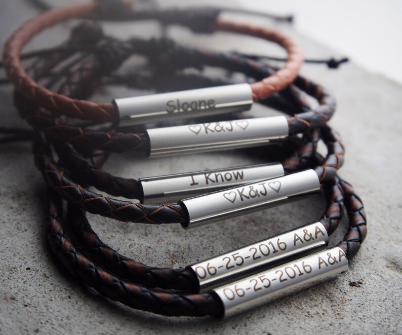 Pinky Promise Bracelet, Leather Couple Bracelet, Couple Gift, Custom ...