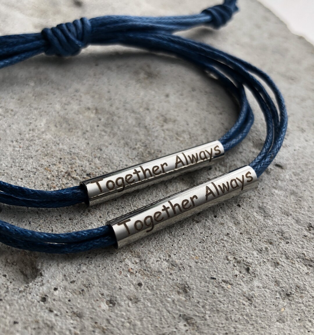 Together Always/ Couples Bracelet Set, Leather Couples Bracelet ...