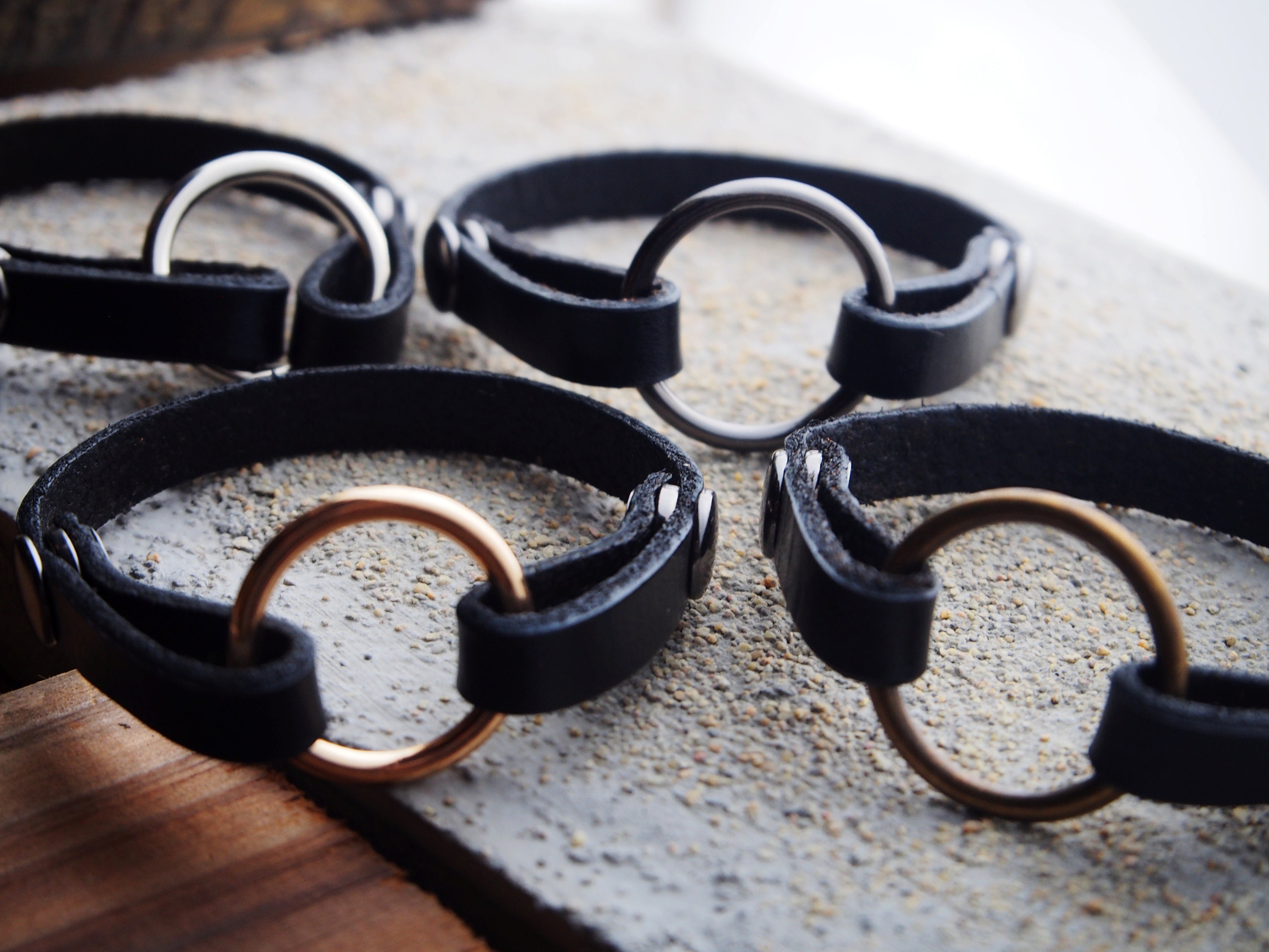 Wear the Ring Leather Bracelet, Personalized Leather Bracelet, O Ring ...