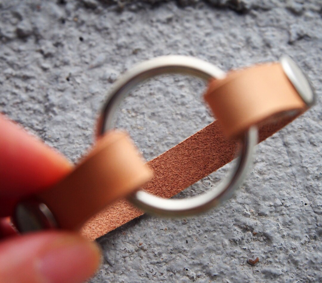 7" Wear a Ring, Handmade Real Leather O Ring Bracelet, Replacement O ...