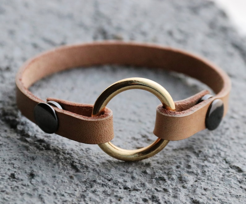 7.5" Ring Bracelet Holder, Wear the Ring Bracelet, Real Leather, Wear O ...