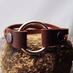 7.5" Braided Real Leather O Ring Bracelet, Replacement O Ring Bracelet ...