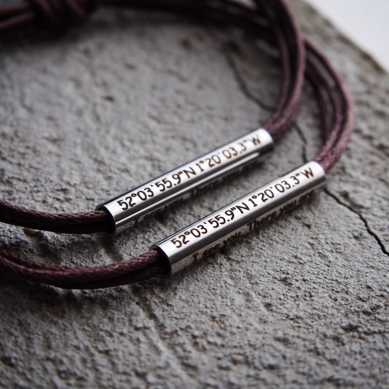 Coordinates Bracelet - Etsy
