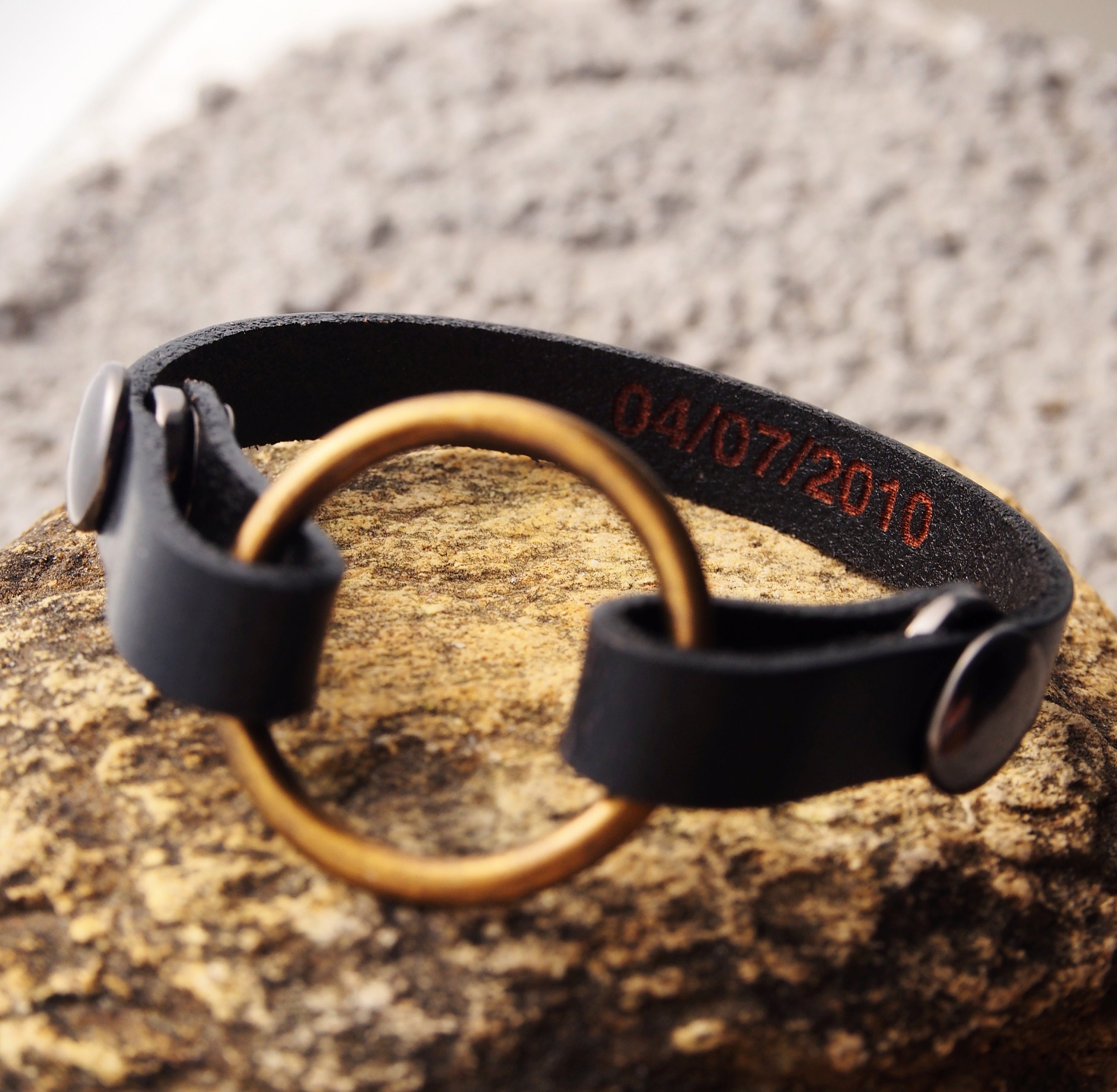 7" Wear a Ring, Handmade Real Leather O Ring Bracelet, Replacement O ...