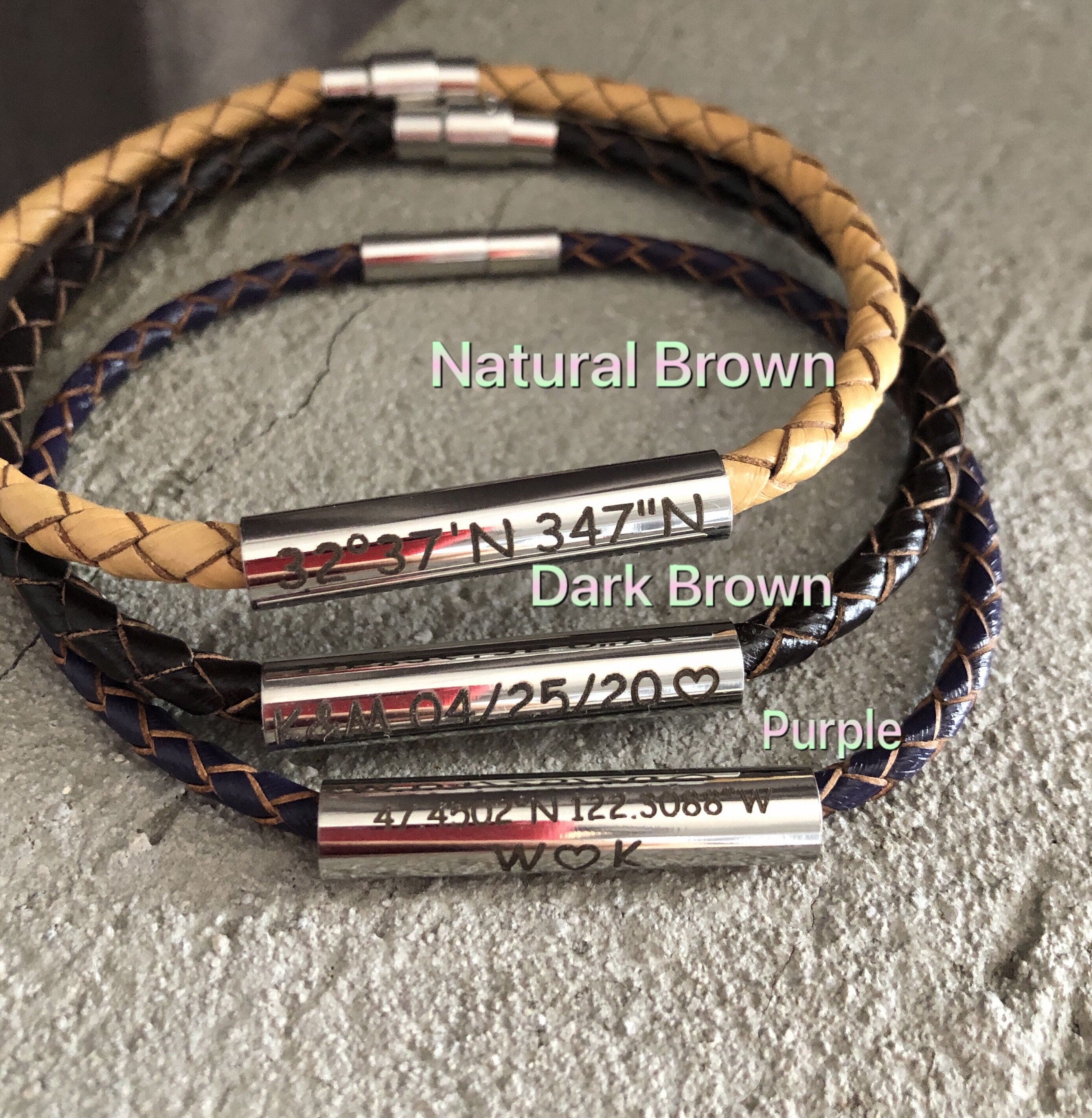 Engraved Coordinates Bracelets Gps Coordinate Bracelet - Etsy