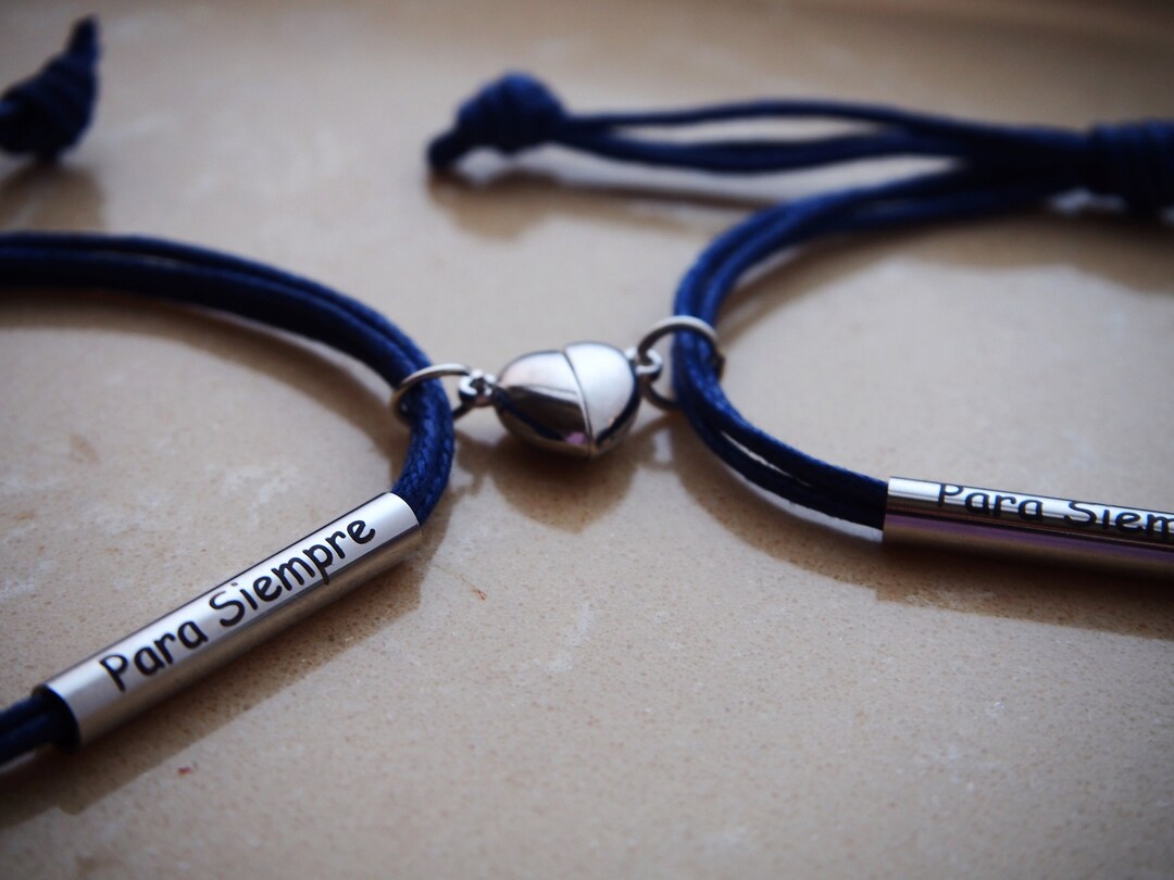 Para Siempre/ Best Friends Magnets Bracelets, Couple Magnetic Bracelets ...