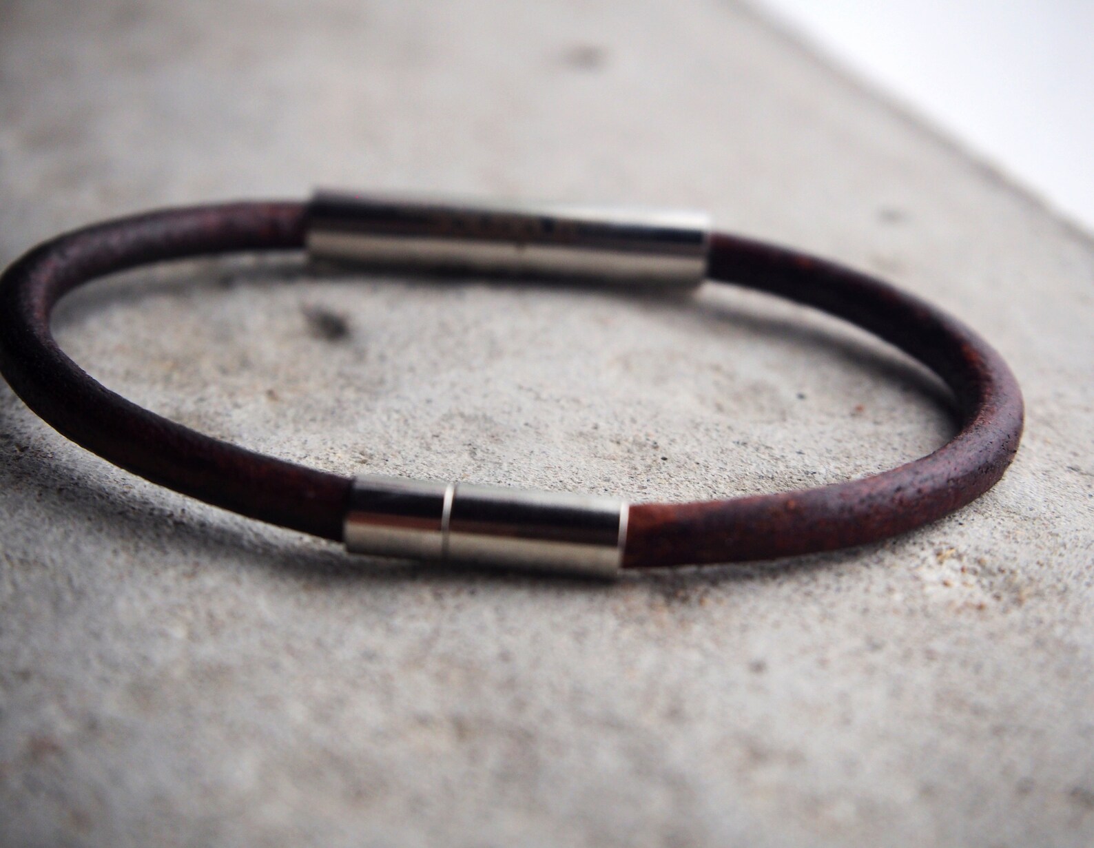 Simple Mens Bracelet, Mens Coordinates Bracelets, Real Leather ...