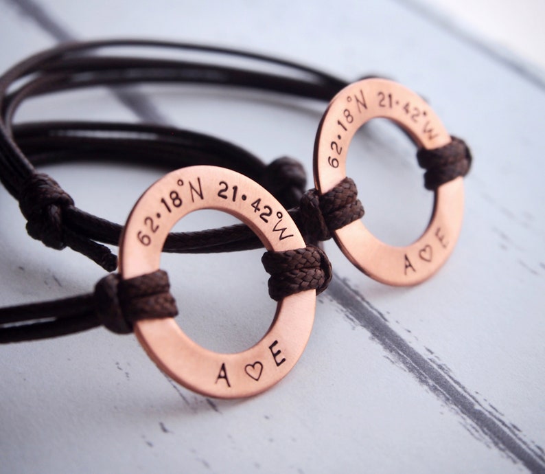 Coordinate Bracelets, Couples Coordinates Bracelets, Couples Gifts ...