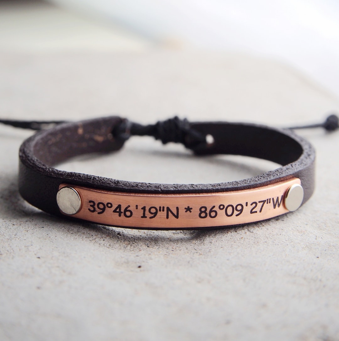 Custom Coordinates Bracelets, Personalized Bracelets, Latitude ...