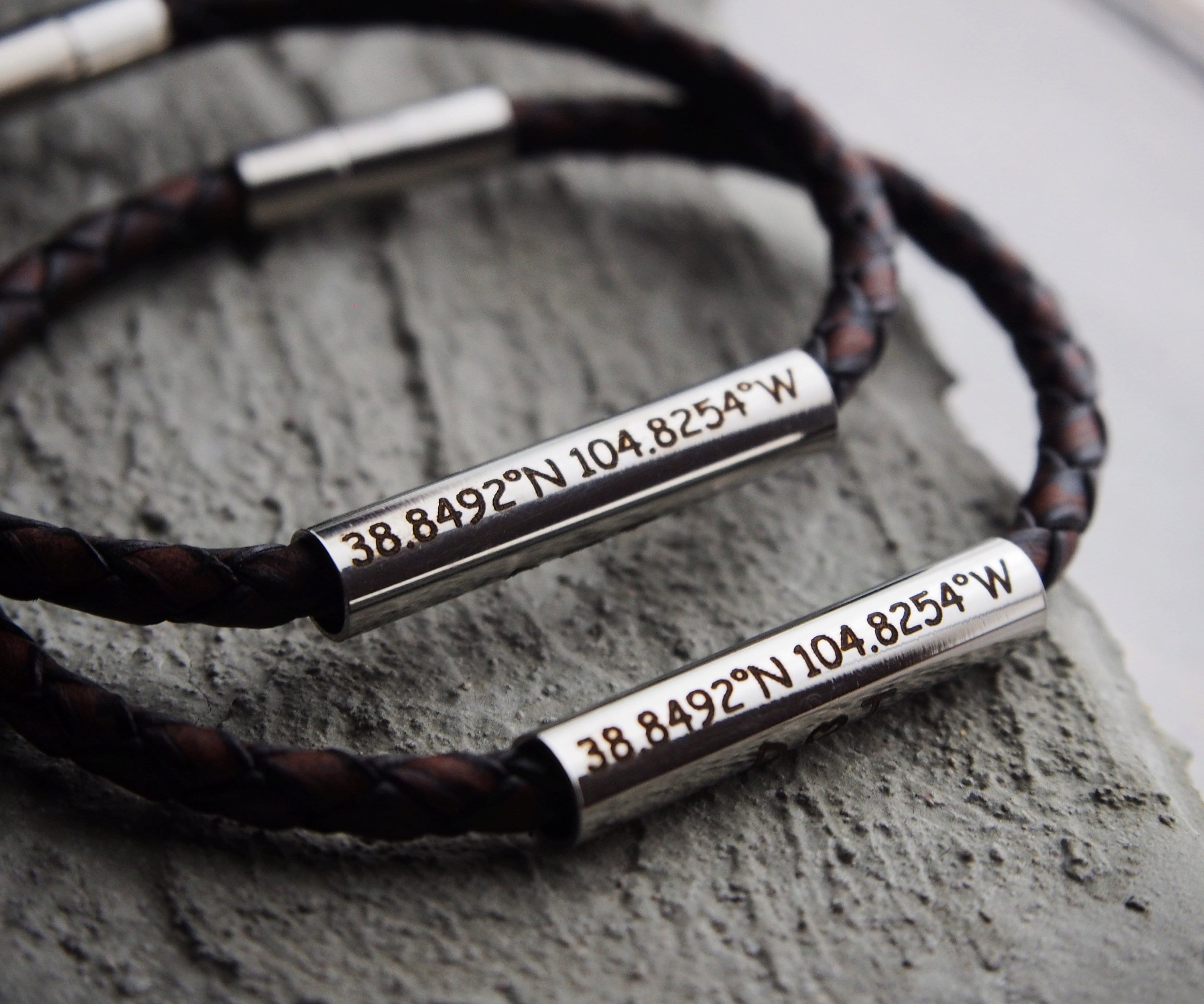 Custom Coordinates Bracelets Couples Coordinates Bracelets | Etsy