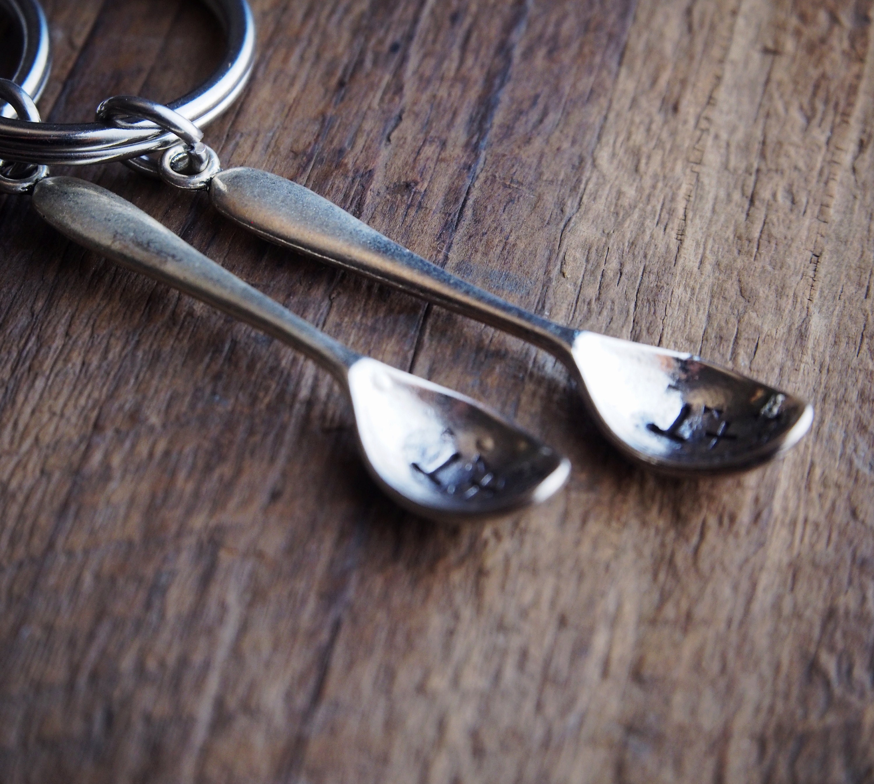 Spoon Couples Keychain, Couples Keychains Initial, Boyfriend Girlfriend ...