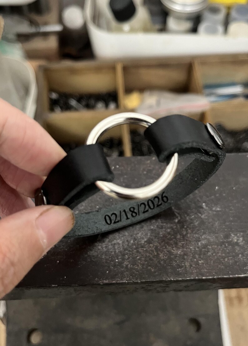 7.5" Ring Bracelet Holder, Wear the Ring Bracelet, Real Leather, Wear O ...