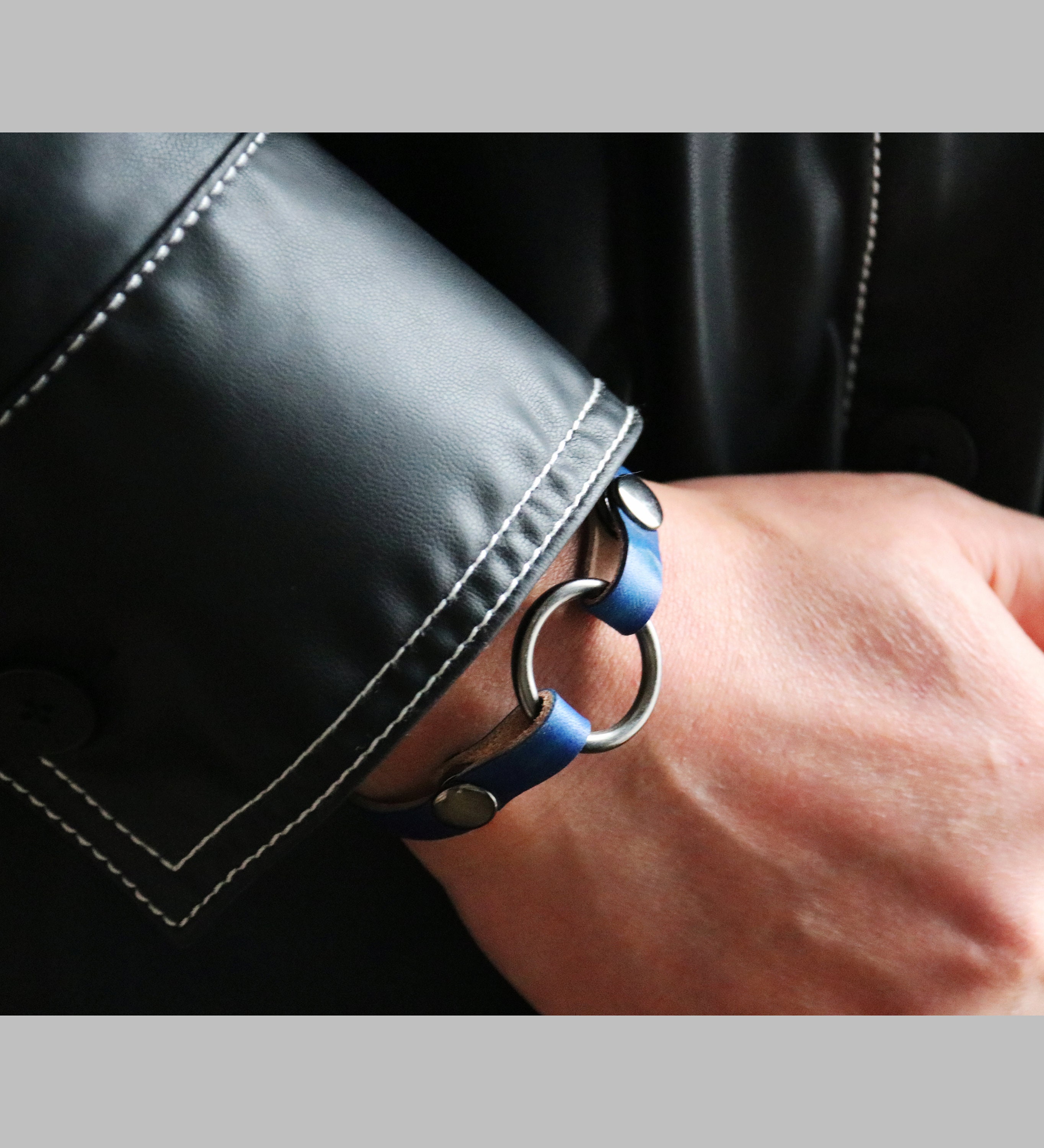 7" Wear a Ring, Handmade Real Leather O Ring Bracelet, Replacement O ...