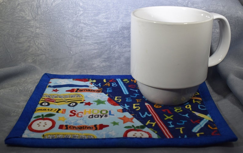 Teacher Mug Rug Washable Candle Rug Quilted Table Topper - Etsy