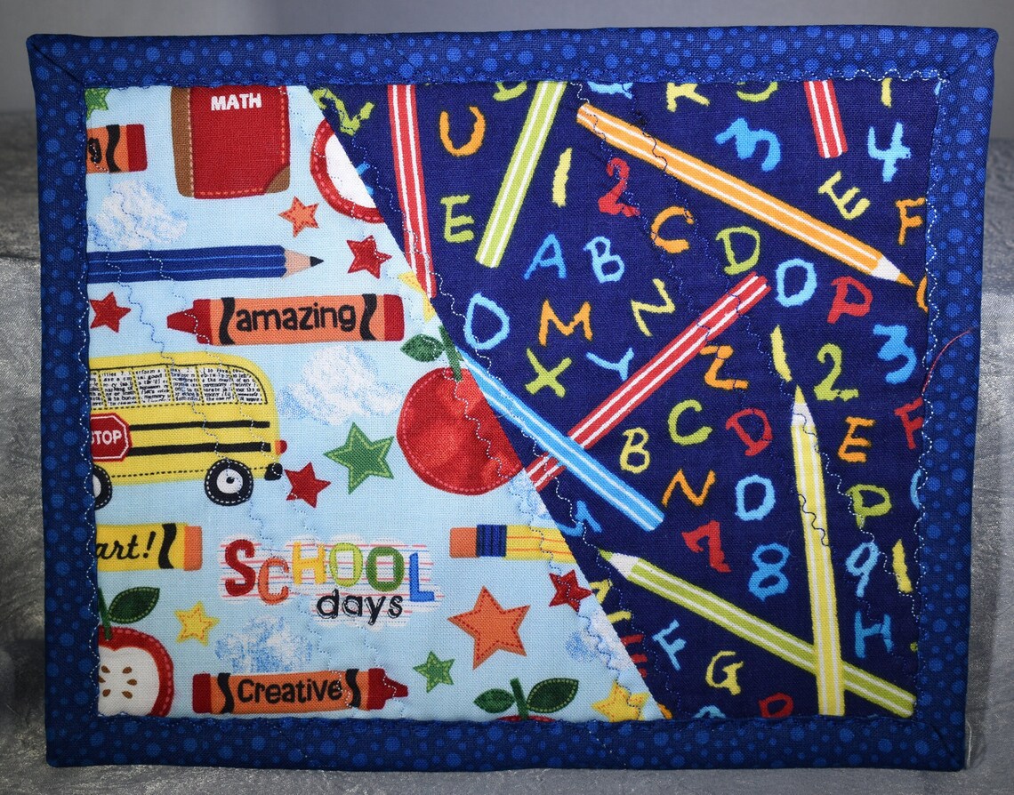 Teacher Mug Rug Washable Candle Rug Quilted Table Topper - Etsy