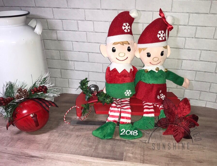 Personalized Christmas Elf/girl/boy Plush/with Glasses/adoption ...