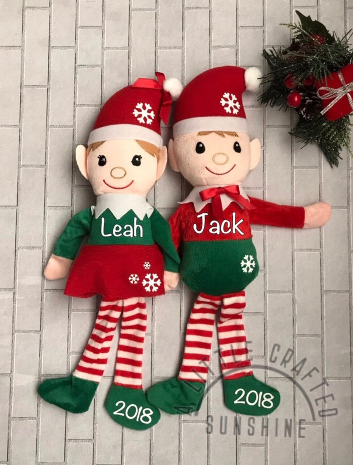 Personalized Christmas Elf/girl/boy Plush/with Glasses/adoption ...