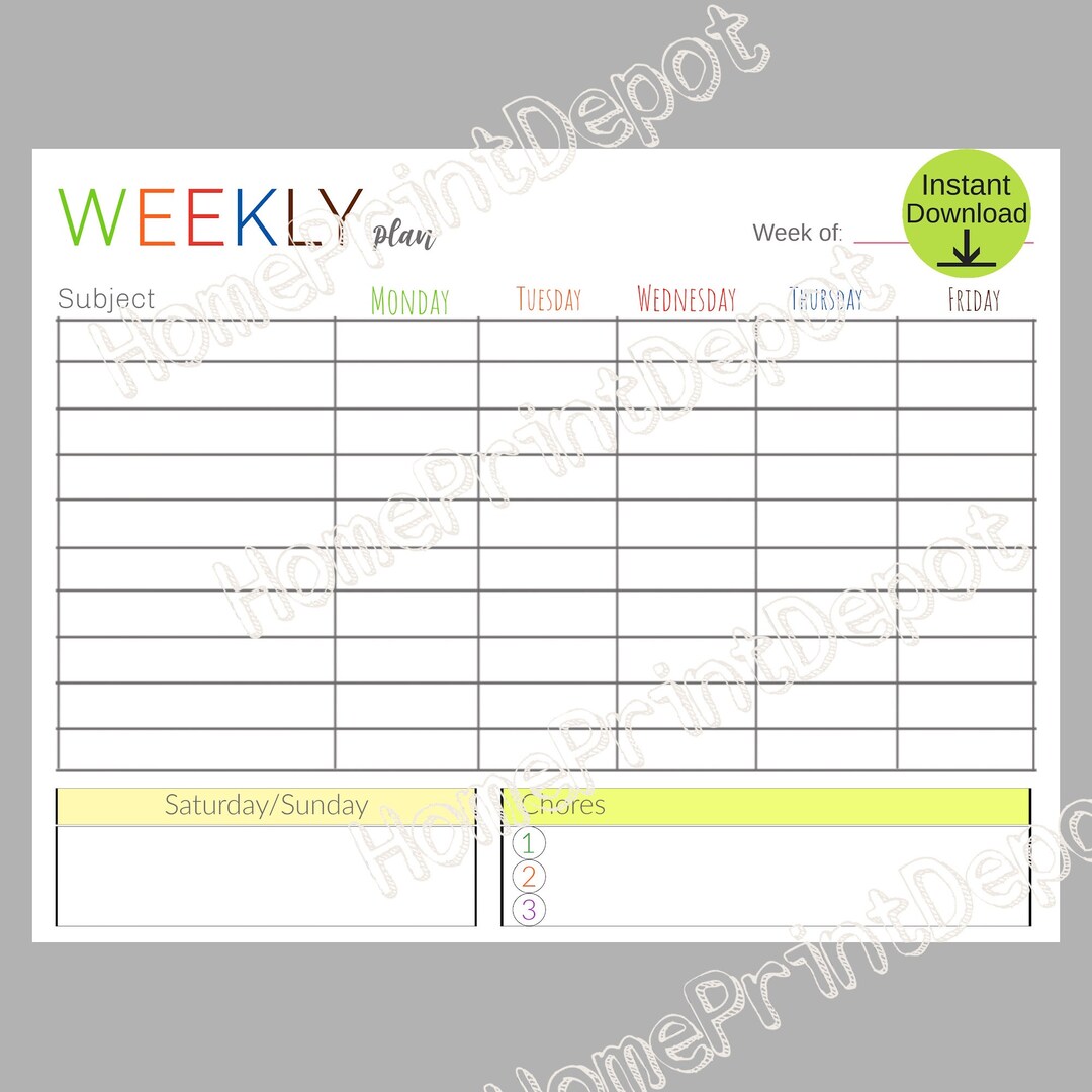 Homework Tracker, Assignment Tracker, School Study Printable ...