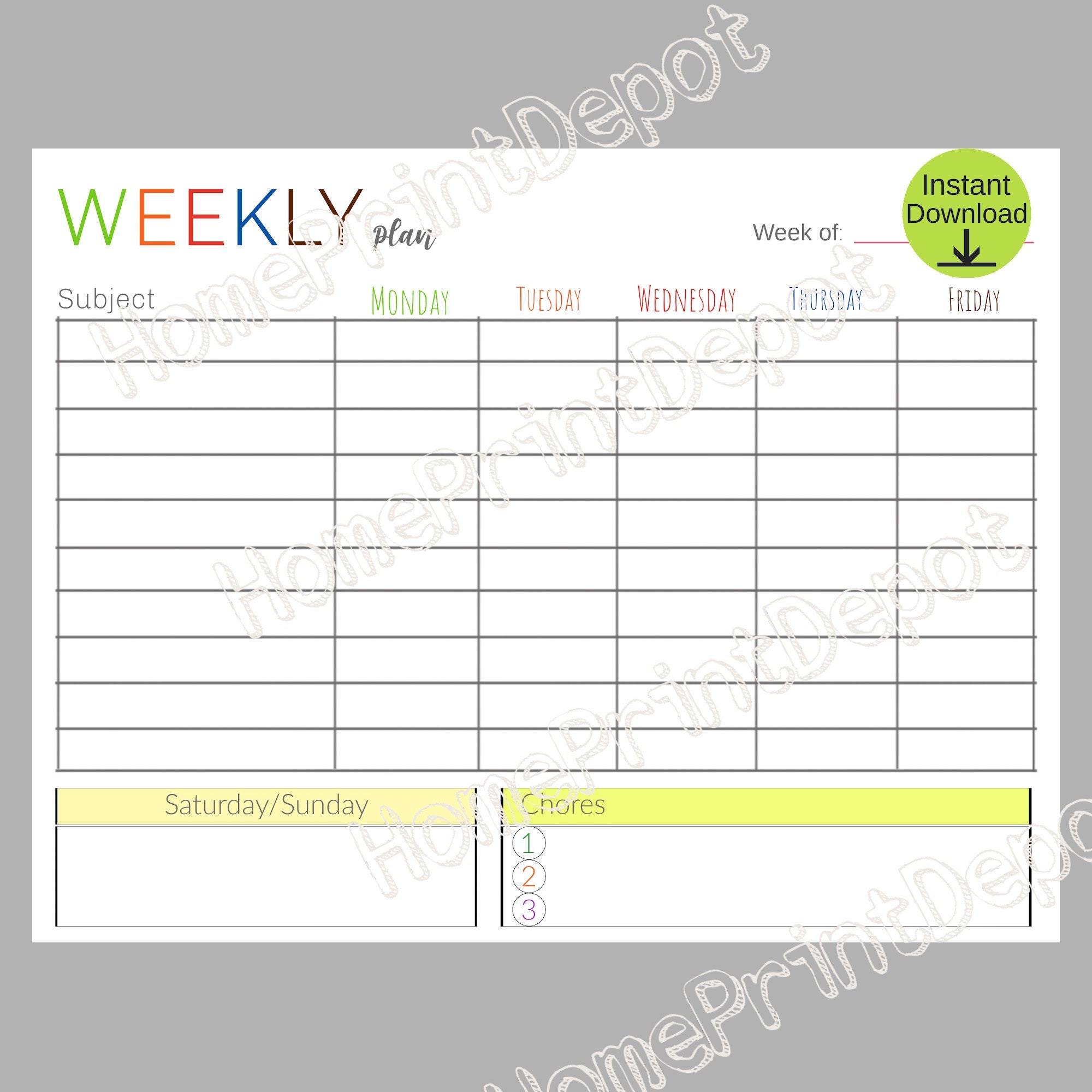Homework Tracker, Assignment Tracker, School Study Printable ...