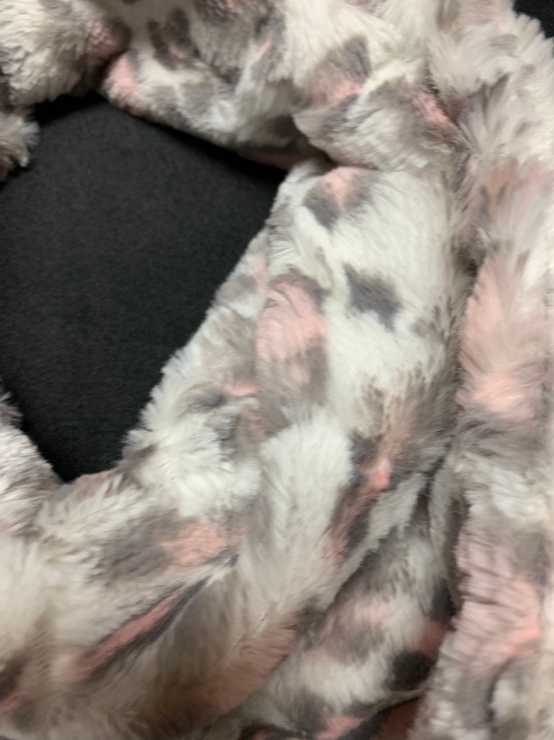 Girls Faux Fur Infinity Scarf: Luxe Cuddle Blush Leopard Minky Cowl - Etsy