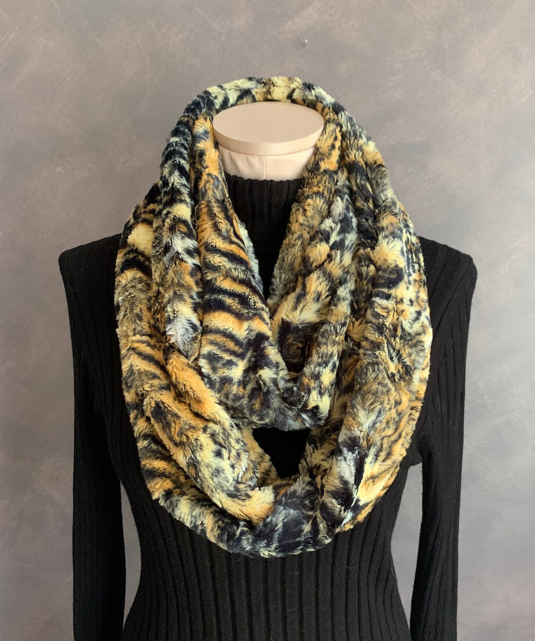 Minky Luxe Cuddle Tiger Infinity Scarf, Wildcat Bengel Minky Scarf ...