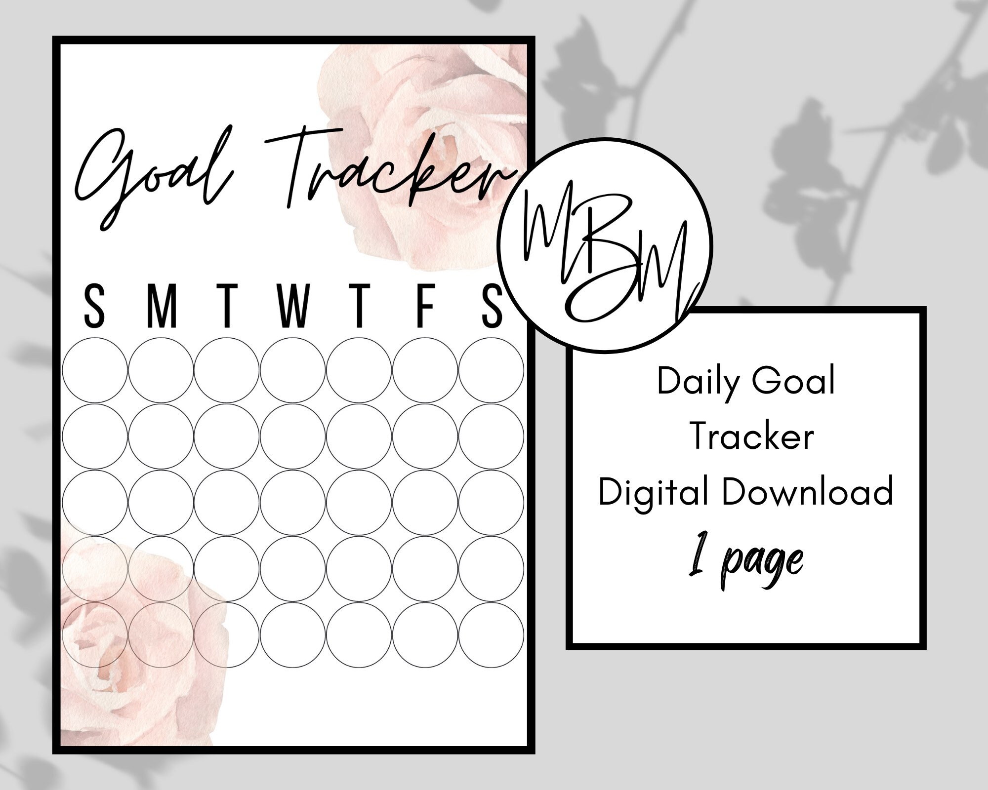Daily Goal Tracker Printable