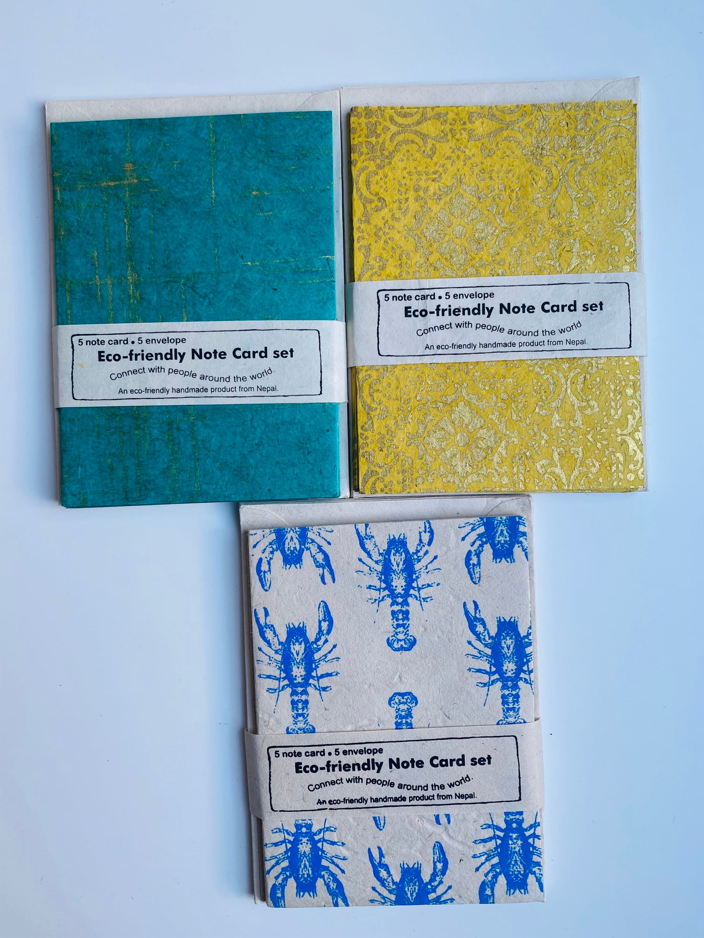 Stationery Note Cards 15 5x4 Handmade Paper note cards recycled paper ...