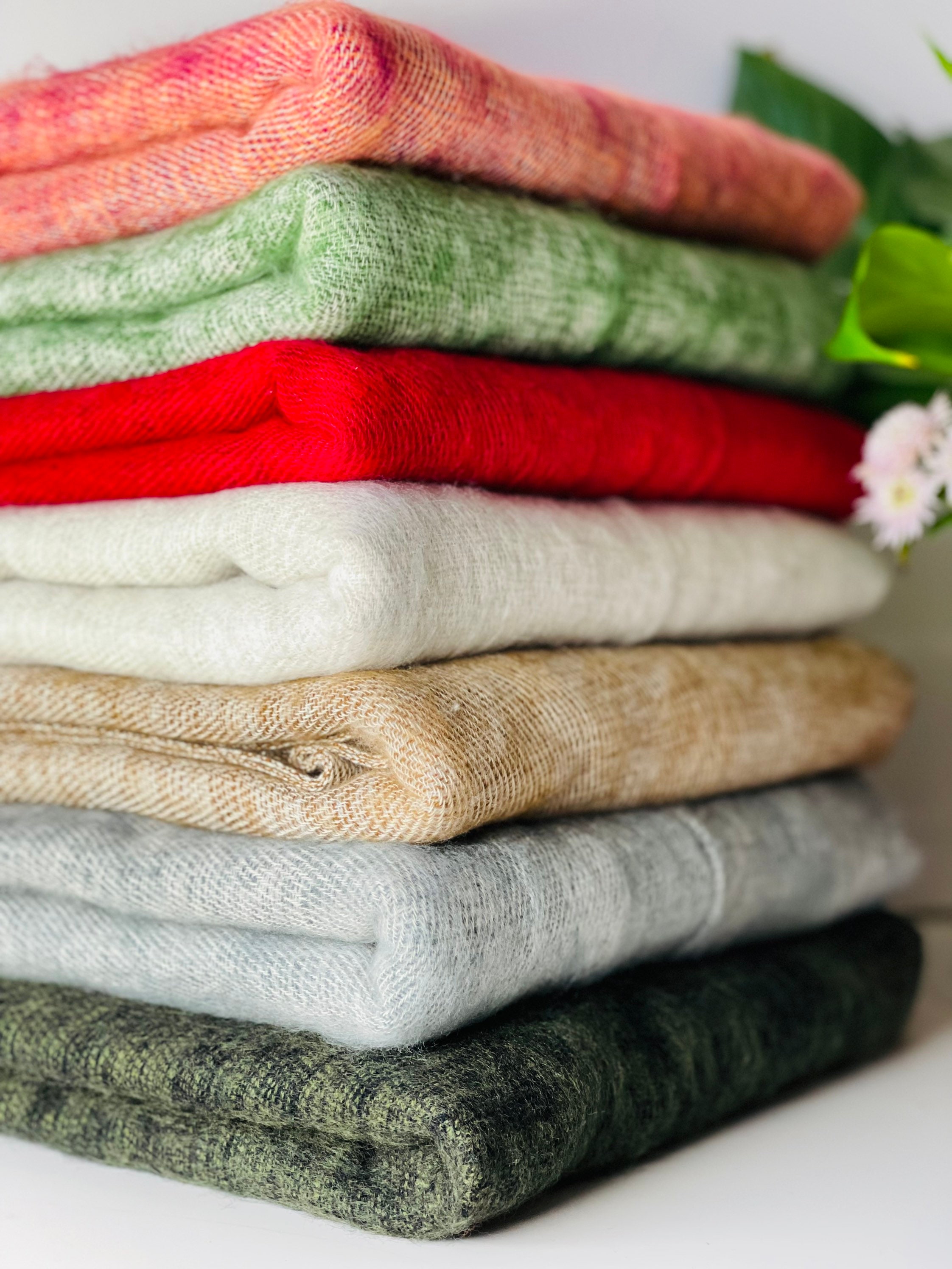 Handmade Yak Wool Shawl Yak Scarf Beautiful Natural Plain Yak | Etsy UK