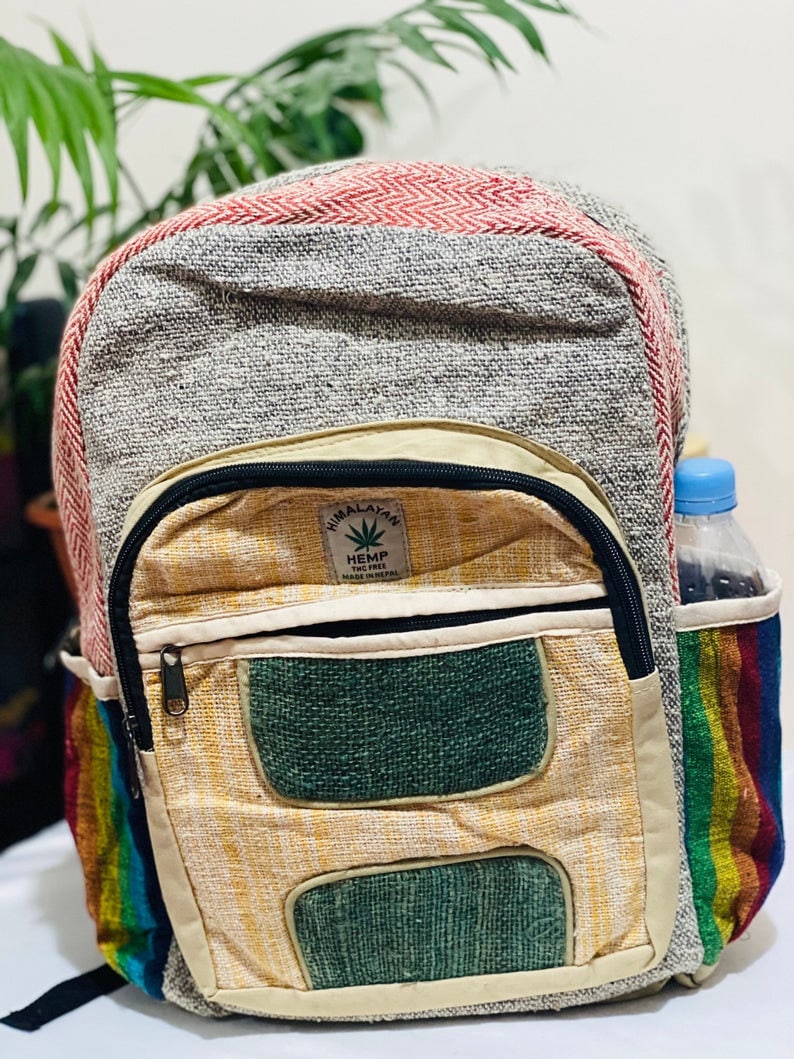 Handmade Hemp Backpack Natural Colours Organic Vegan & - Etsy UK