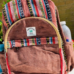LARGE Himalayan Hemp Backpack With LAPTOP POCKET Nepal Fair Trade ...
