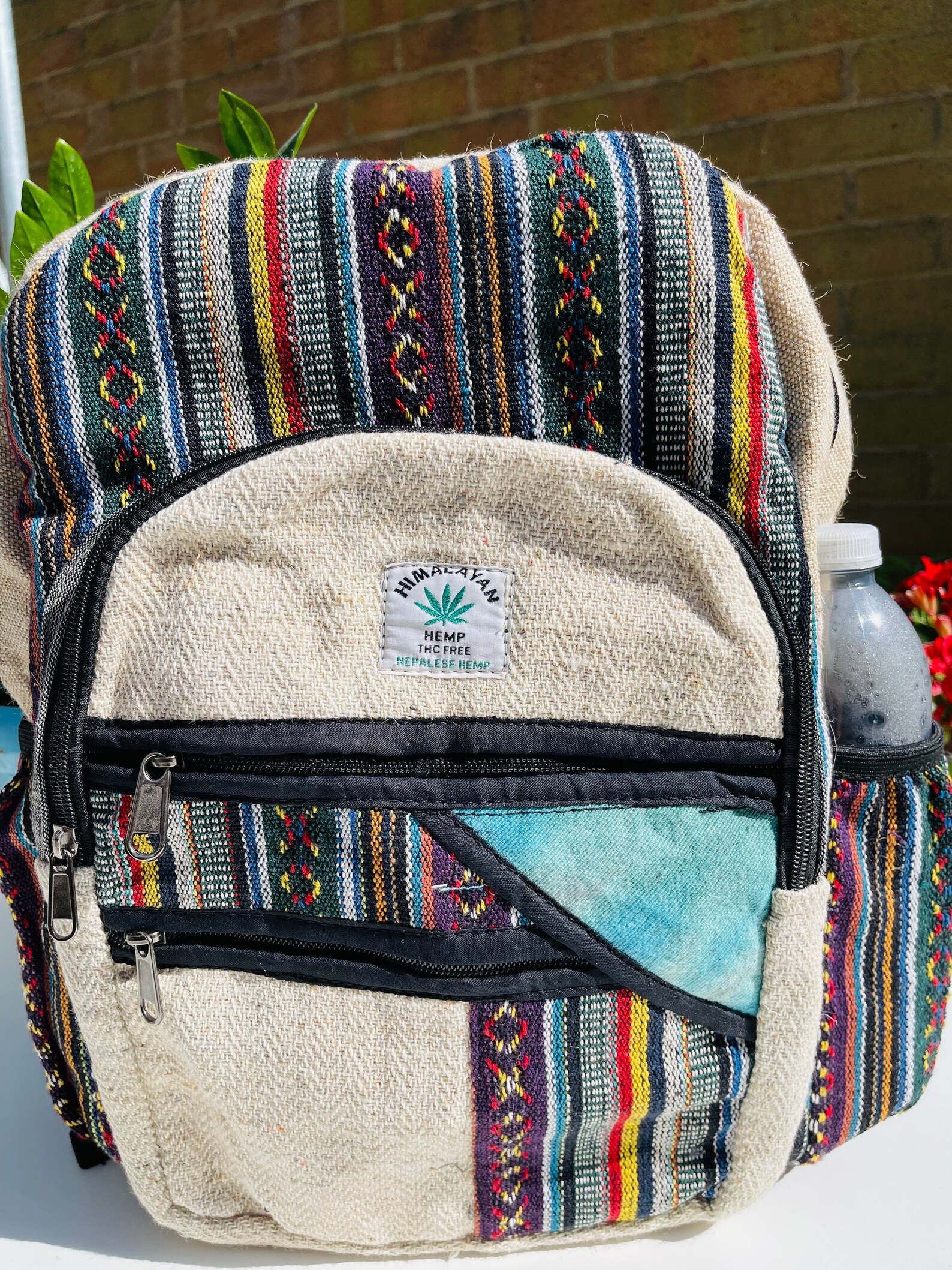 LARGE Himalayan Hemp Backpack With LAPTOP POCKET Nepal Fair - Etsy