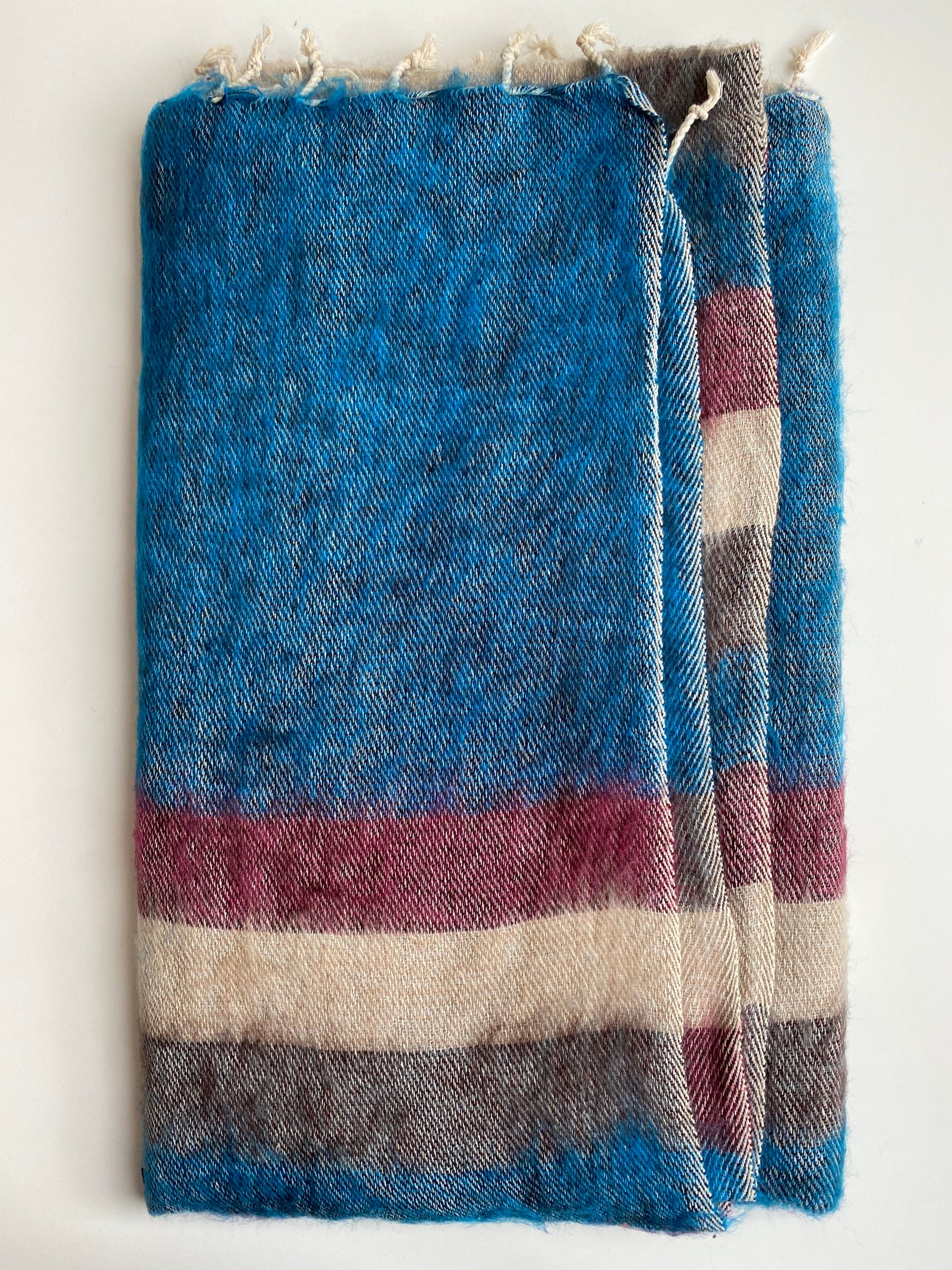 Handmade Yak Wool Shawl Yak Scarf Beautiful Natural Plain Yak | Etsy UK