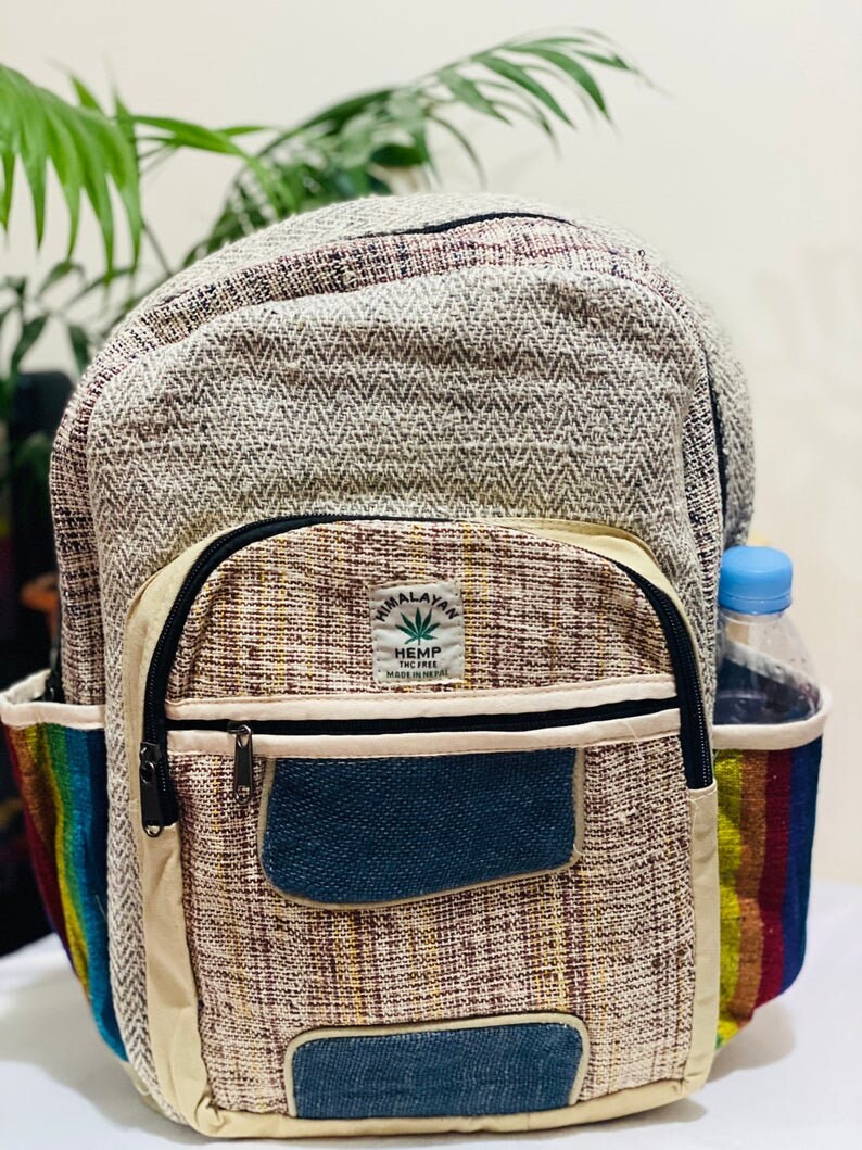 Handmade Hemp Backpack Natural Colours Organic Vegan & | Etsy UK