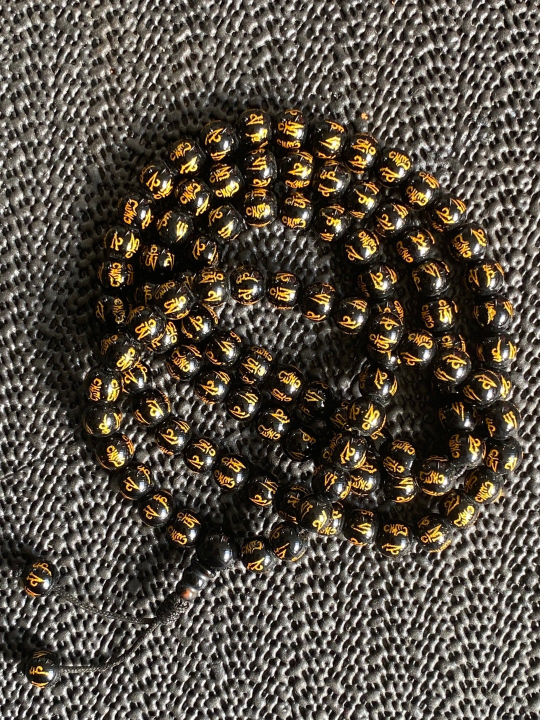 Natural Om Mani Peme 108 Mala Beads, Spiritual, Meditation Beads, Reiki ...