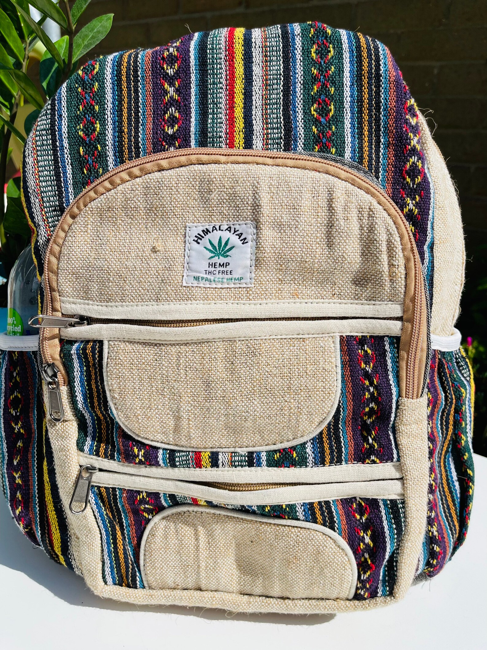LARGE Himalayan Hemp Backpack With LAPTOP POCKET Nepal Fair - Etsy