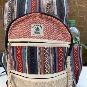 LARGE Himalayan Hemp Backpack With LAPTOP POCKET Nepal Fair - Etsy