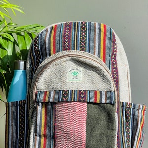 LARGE Himalayan Hemp Backpack With LAPTOP POCKET Nepal Fair Trade ...