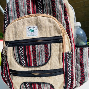 LARGE Himalayan Hemp Backpack With LAPTOP POCKET Nepal Fair Trade ...